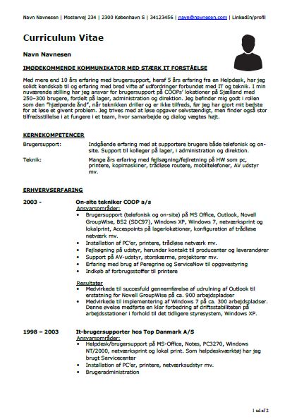 6 gratis CV-skabeloner og eksempler